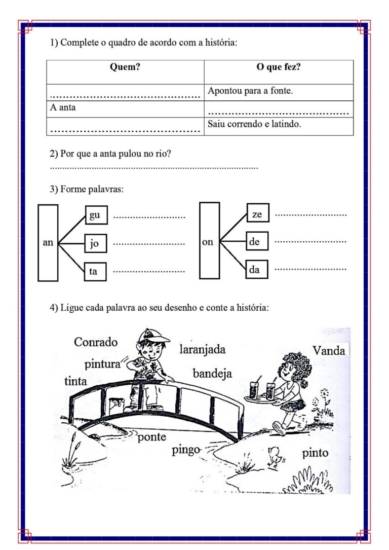 1º e 2º anos - ATIVIDADES COM AS SÍLABAS an - en - in - on - un - Cuca ...