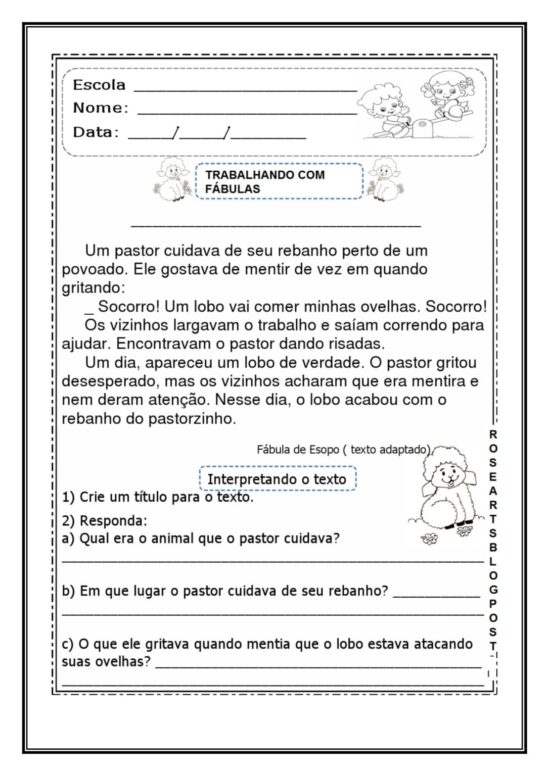 Atividades Com Textos Epistolares - EDUCA