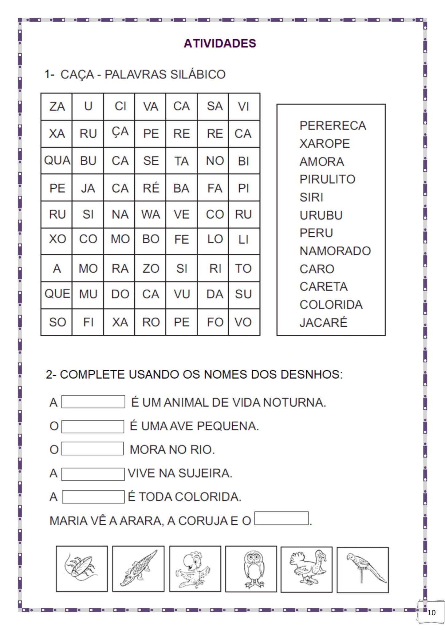 1º AO 3º ANO - Atividades de ortografia - r entre vogais - Cuca Super ...