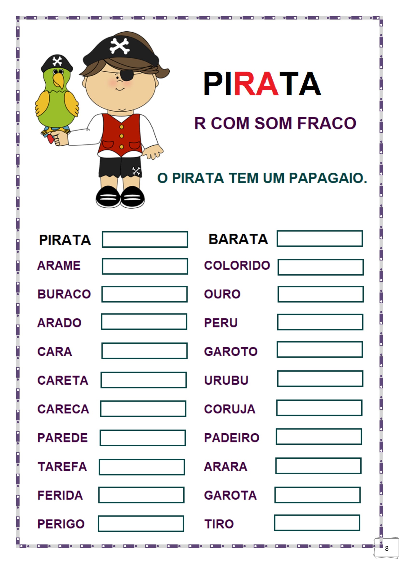 1º AO 3º ANO - Atividades de ortografia - r entre vogais - Cuca Super ...