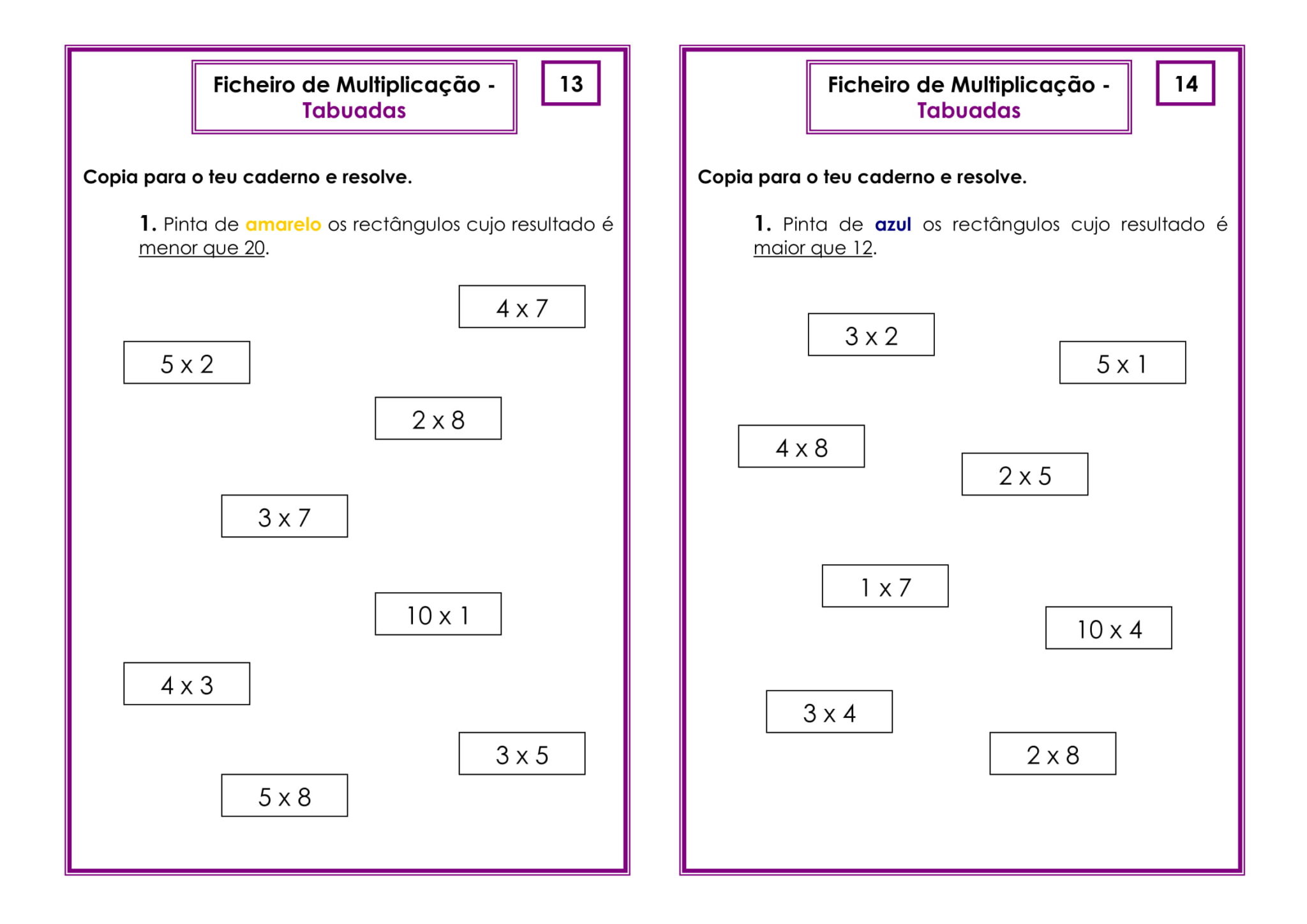 1º ao 5º ano - ATIVIDADES DE MULTIPLICAÇÃO - Cuca Super legal ...