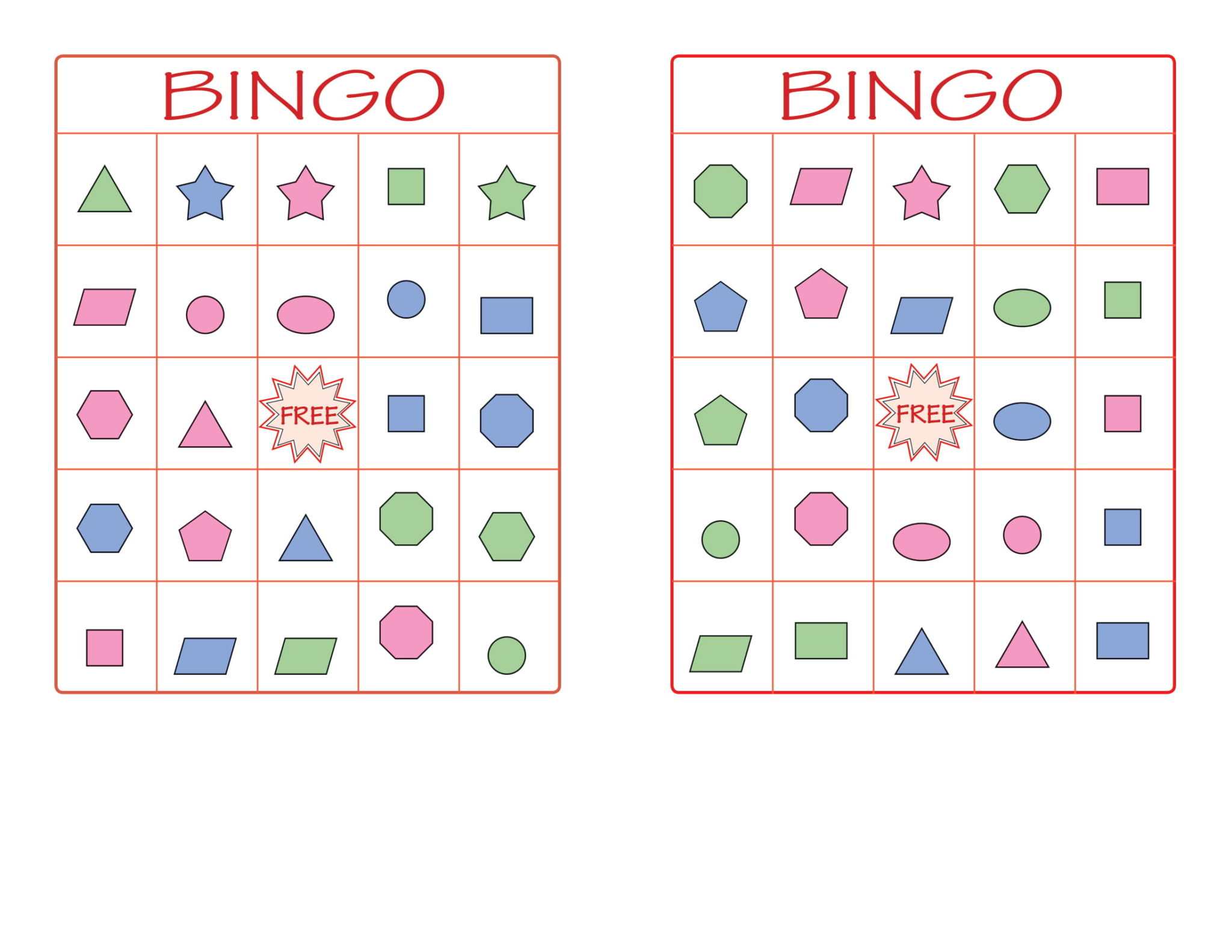 BINGO DAS FORMAS GEOMÉTRICAS - Cuca Super legal - Educação, coordenação ...