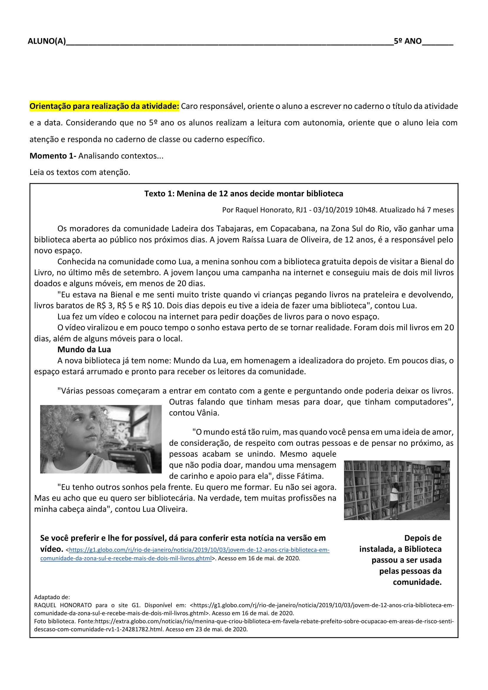 Atividade Sobre Genero Textual Noticia - RETOEDU