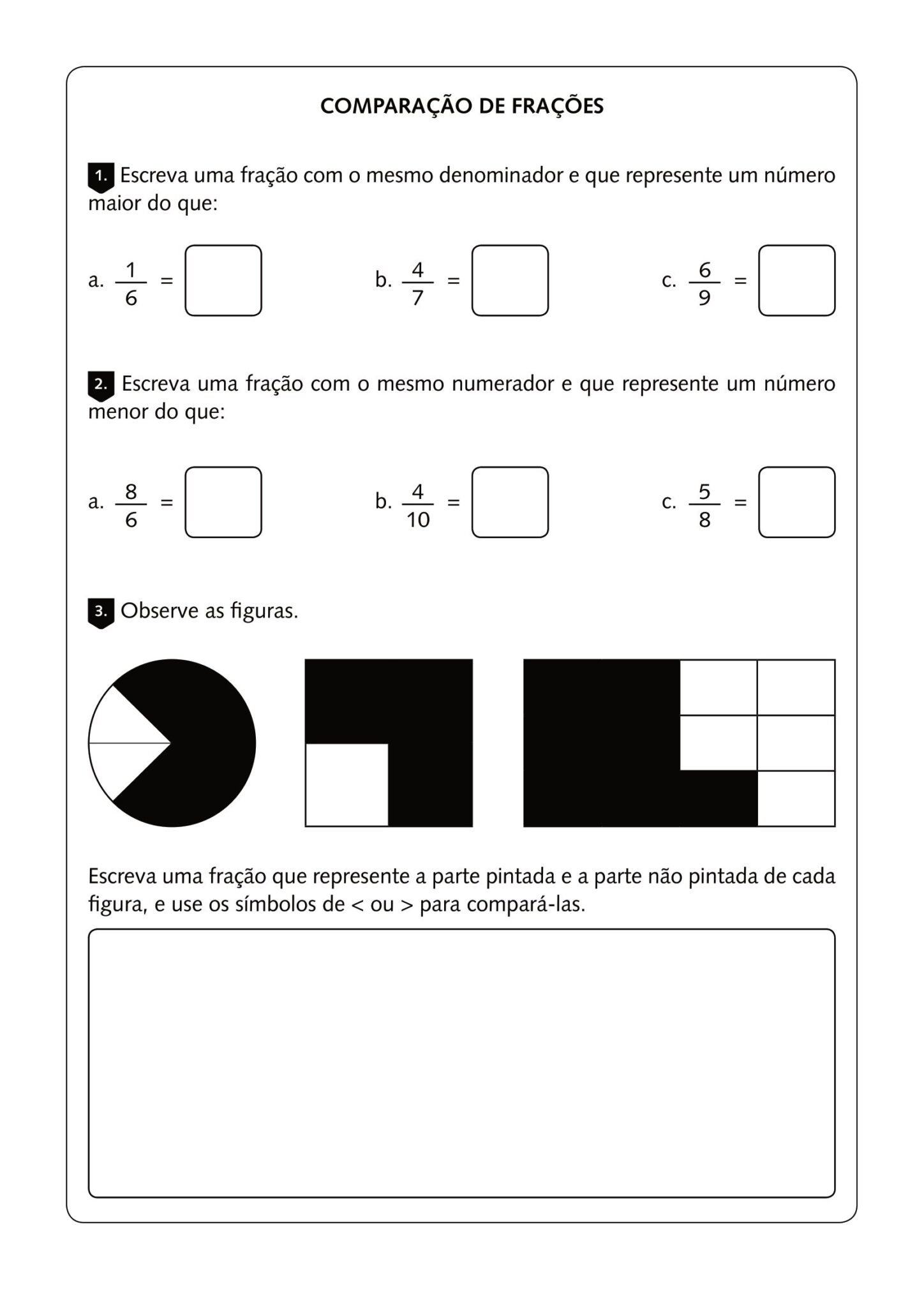 5º ANO - ATIVIDADES DE MATEMÁTICA - FRAÇÕES - Cuca Super legal ...