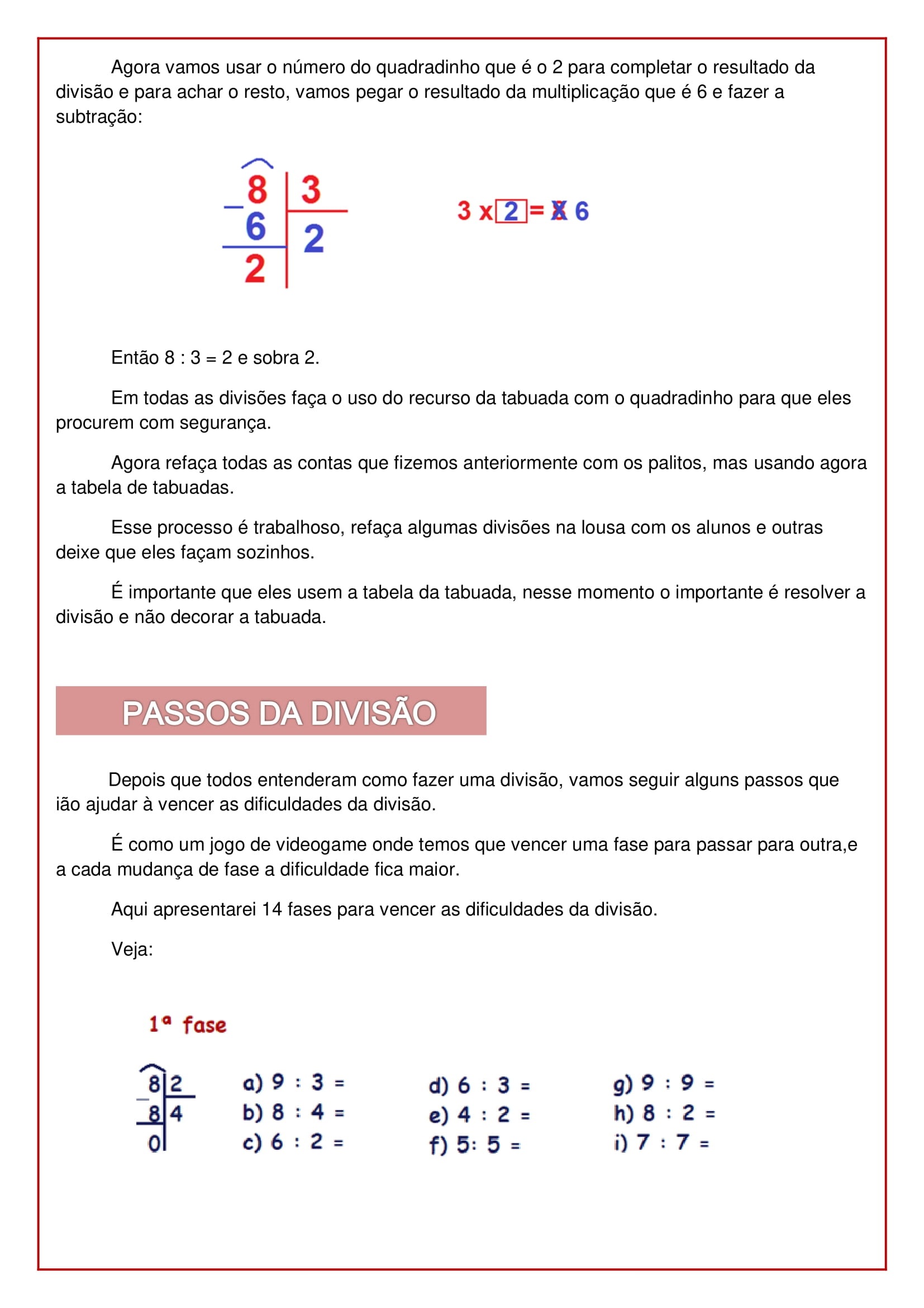 2º, 3º, 4º E 5ºs anos - ATIVIDADES ENVOLVENDO O PASSO A PASSO DA ...