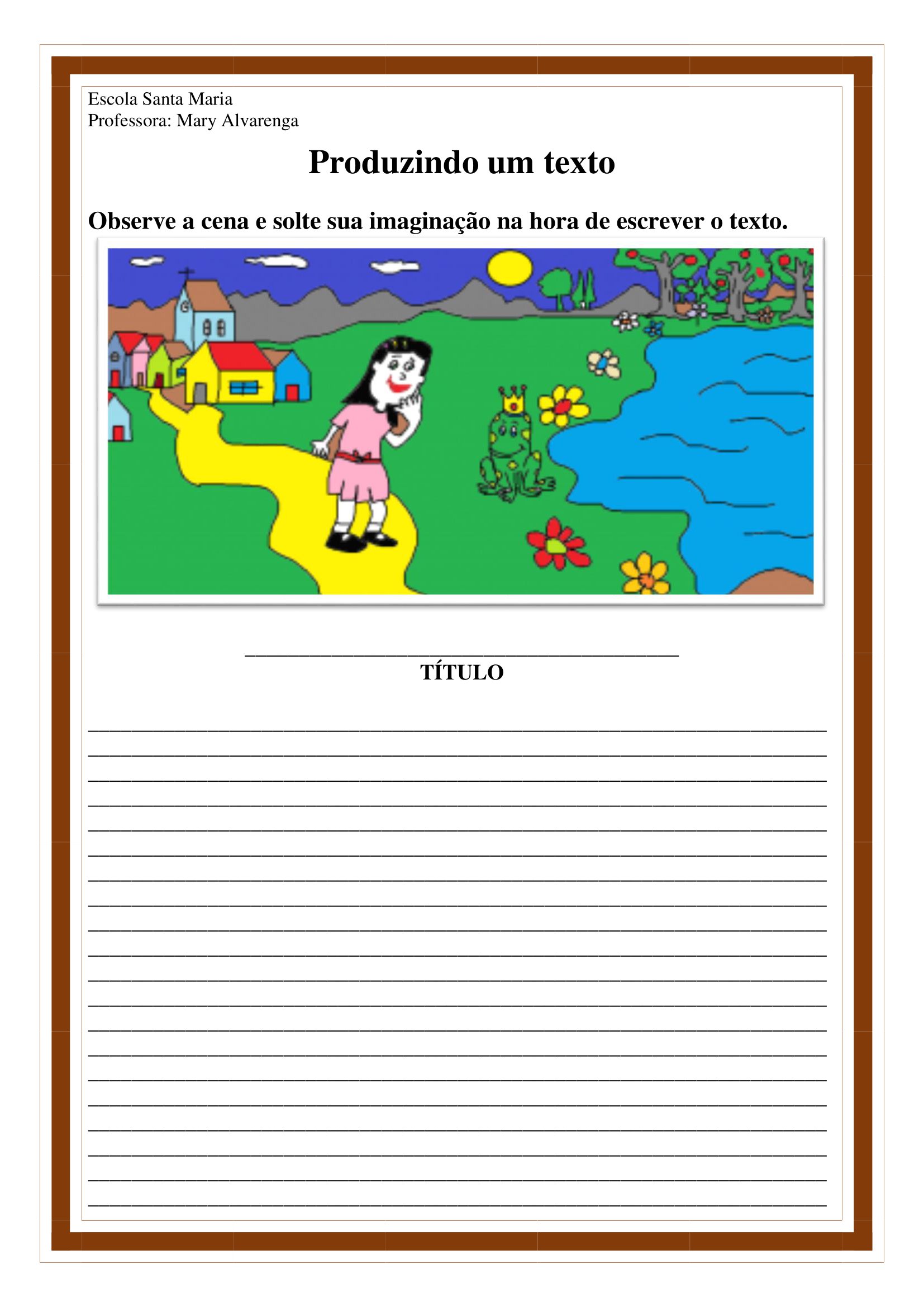 2º, 3º e 4º anos - ATIVIDADES DE PRODUÇÃO DE TEXTO COM IMAGENS - Cuca ...