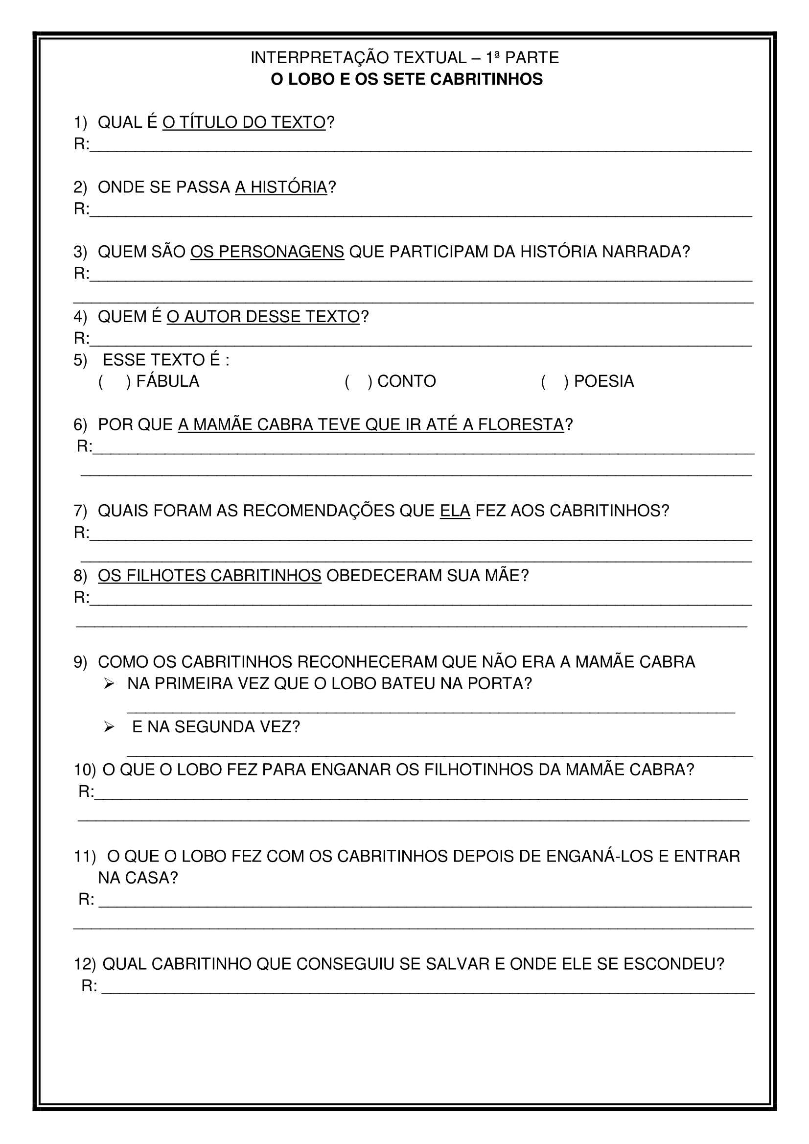4º e 5º anos - leitura e interpretação de texto - gênero textual: conto ...