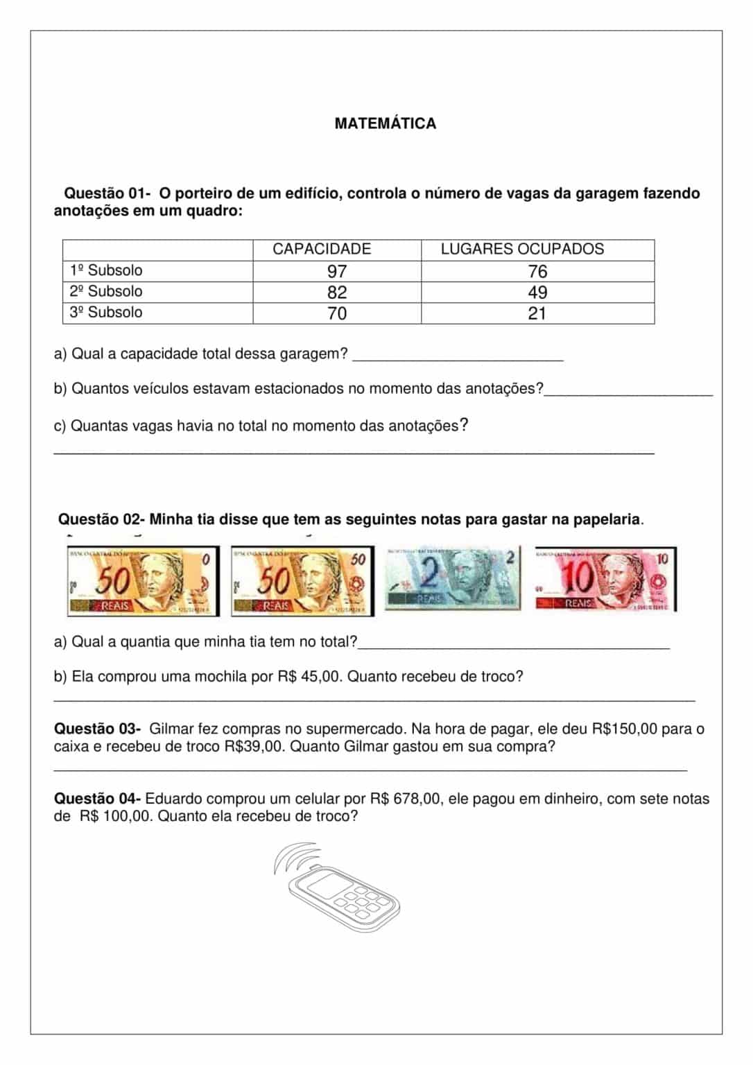 5º Ano Atividade Semanal De Matemática Cuca Super Legal Educação
