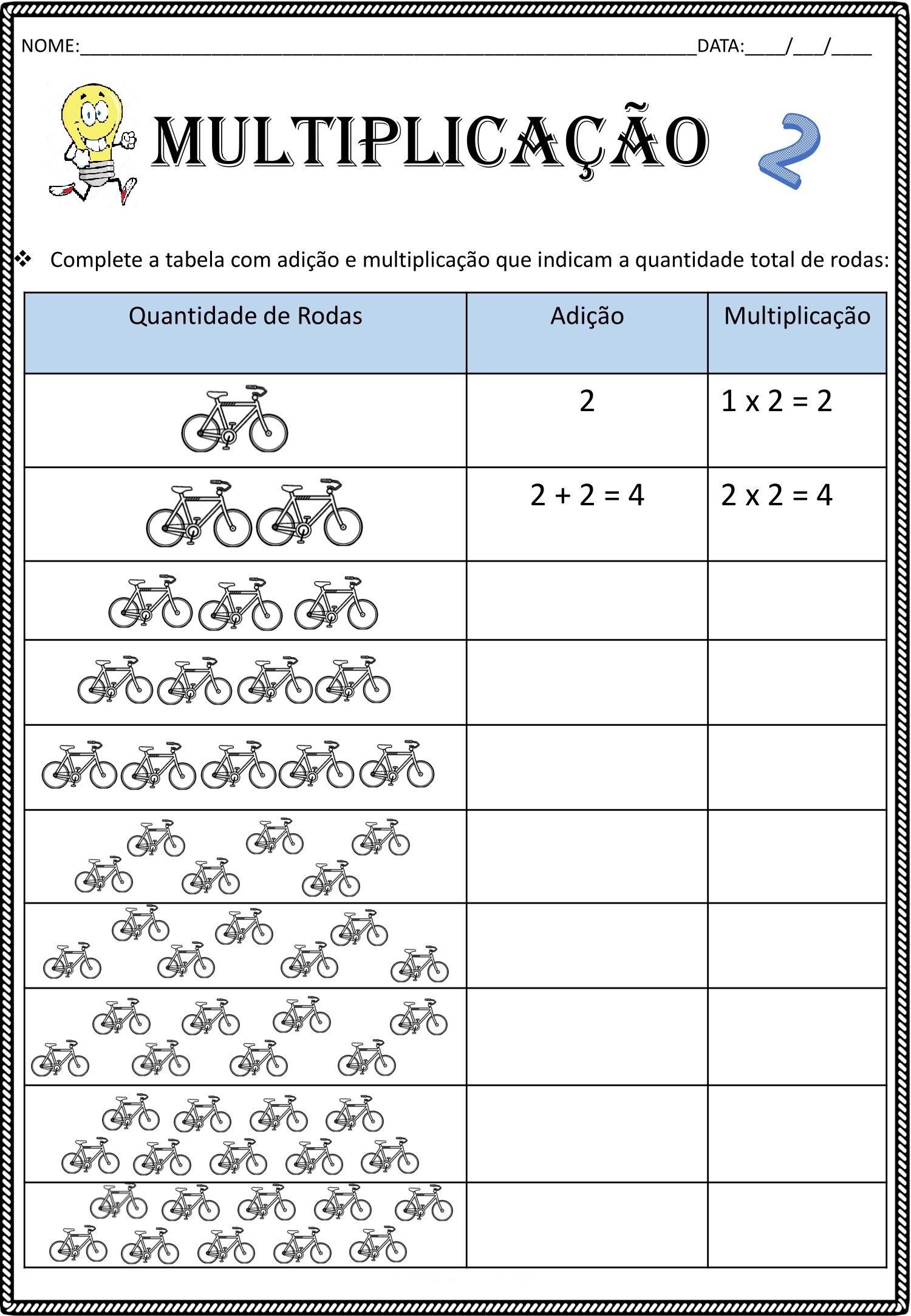 3º ano - multiplicação - Atividades de matemática envolvendo exercícios ...