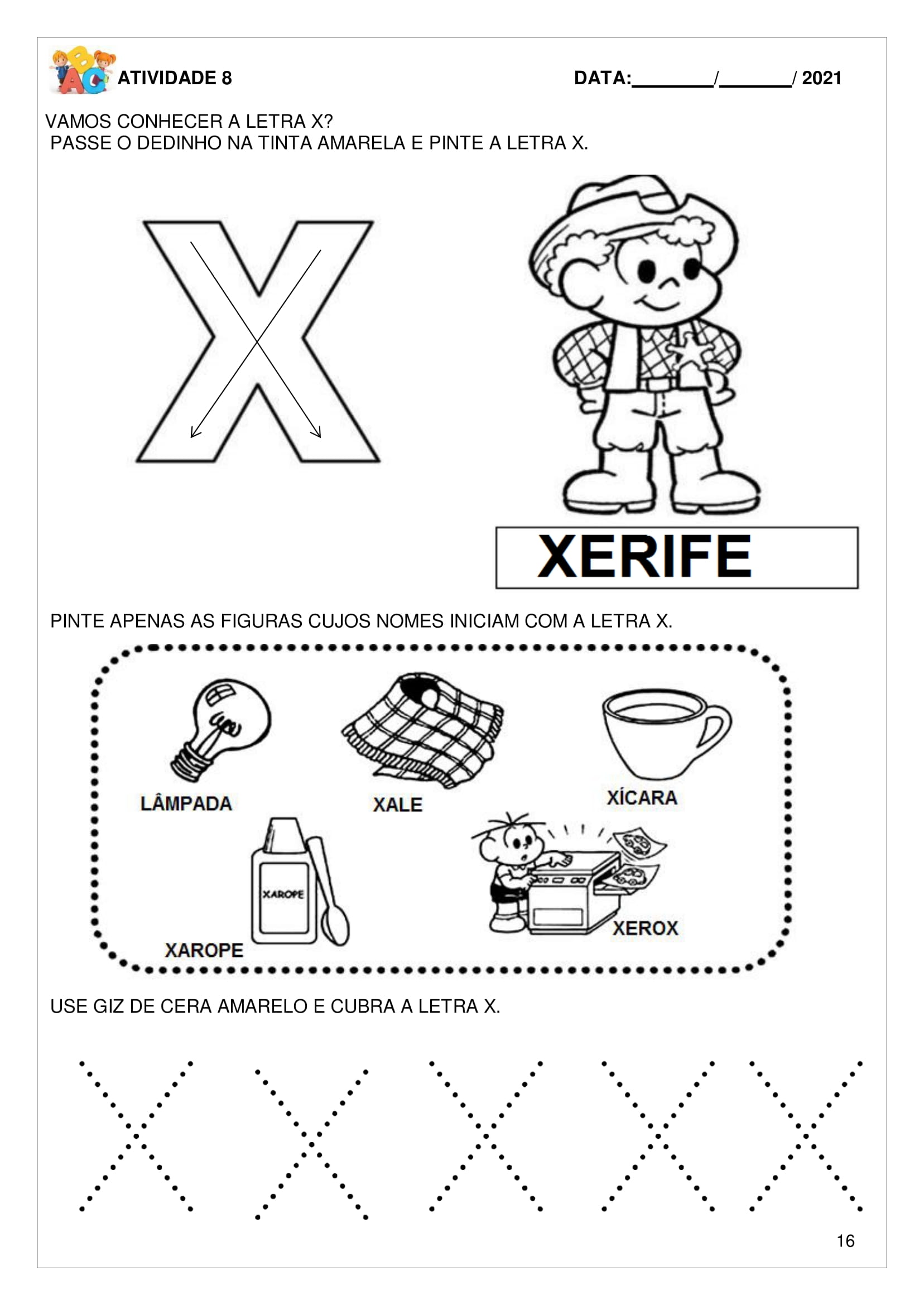 Ed. Infantil - Atividades com letra X - Cuca Super legal - Educação ...