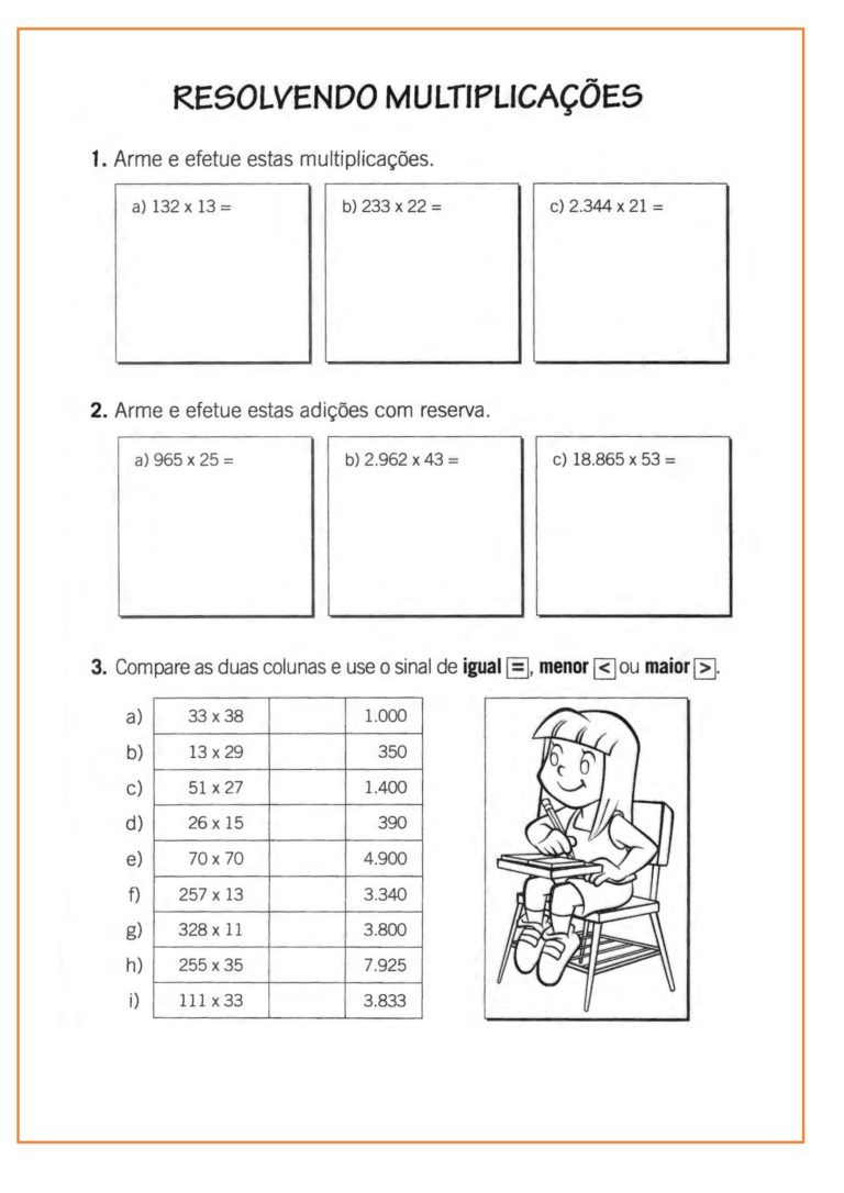 5º ano - ATIVIDADES DE MATEMÁTICA: MULTIPLICAÇÃO ( PROPRIEDADES) - Cuca ...