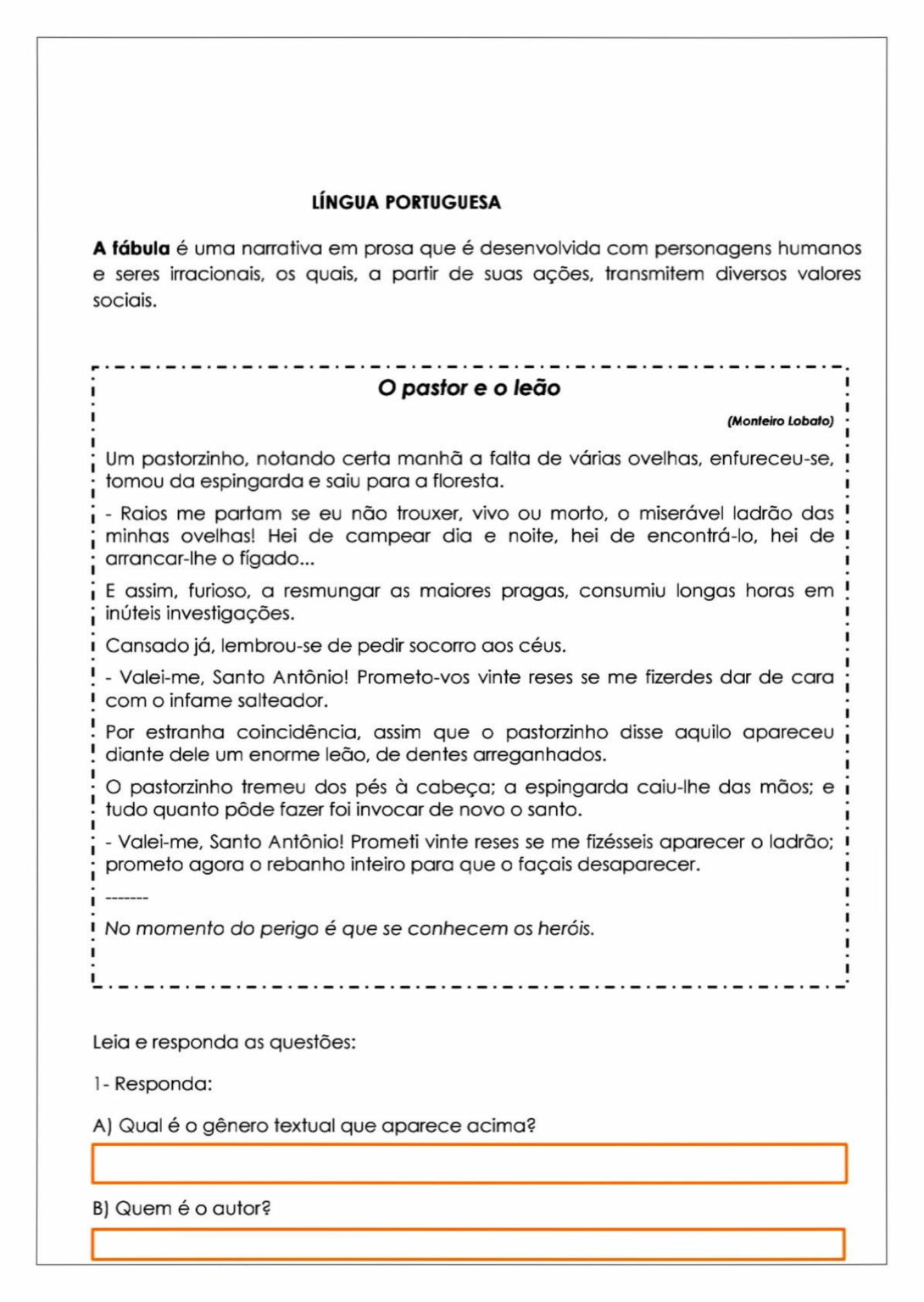 5º ANO - Atividades de leitura e interpretação de diferentes tipos de ...