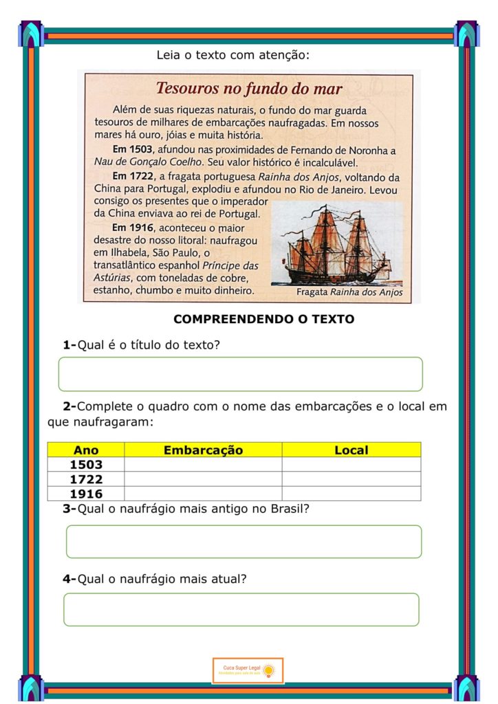 5º ANO - ATIVIDADES DE LÍNGUA PORTUGUESA - TEXTOS E INTERPRETAÇÃO DE ...