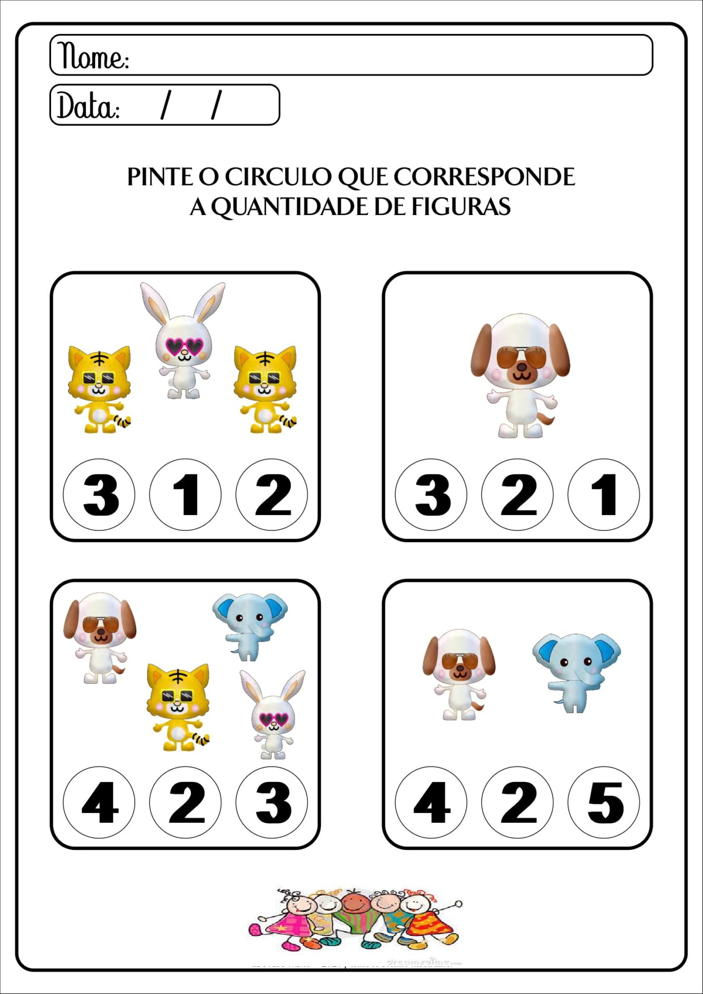 Ed. infantil Atividades para imprimir - Números e quantidades até 10 ...