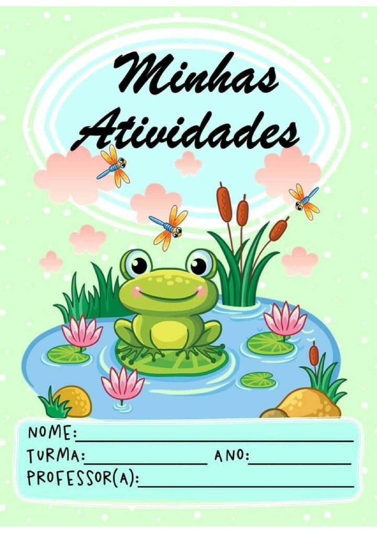 Capinhas de cadernos - sapinhos - Cuca Super legal - Educação ...