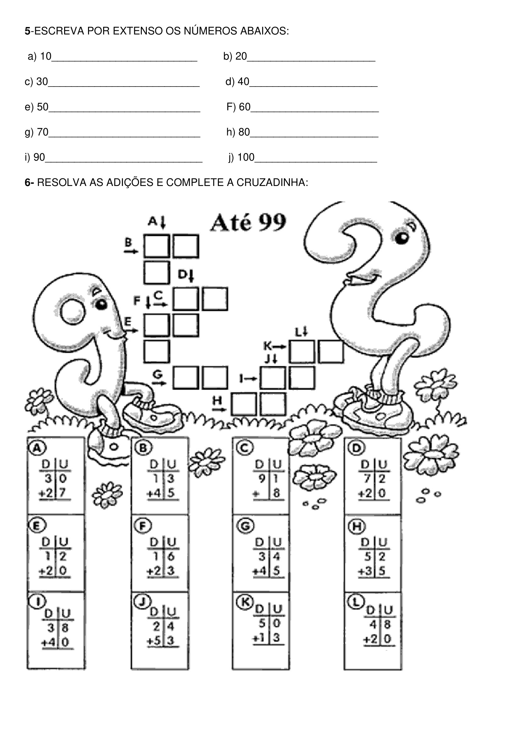 2º e 3º ano - Atividades de matemática: números ordinais e cardinais e ...