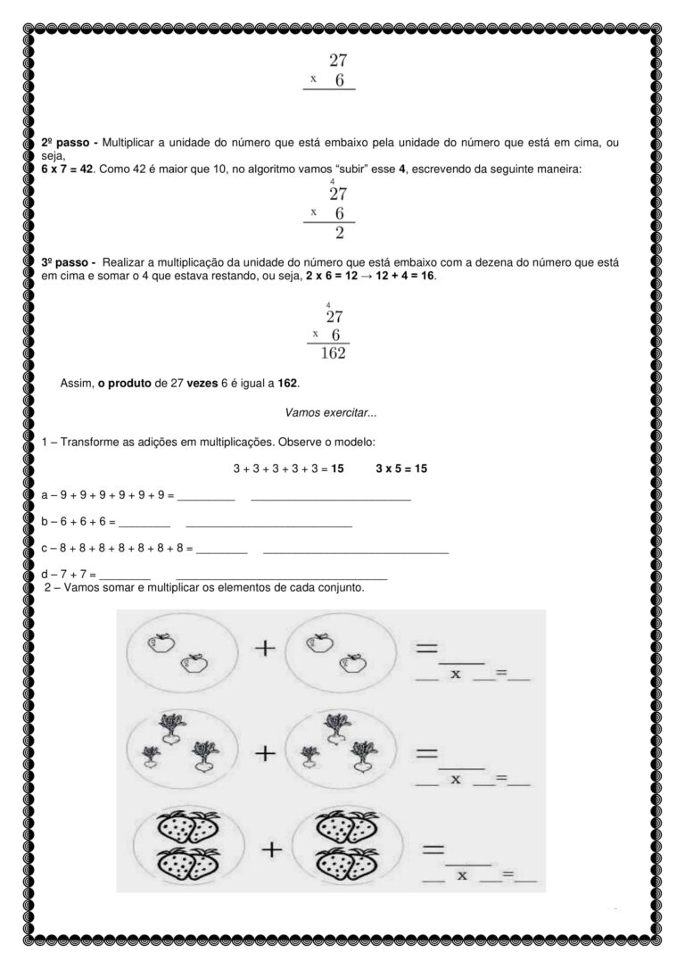 5º ANO - Atividades de matemática - multiplicação - Cuca Super legal ...