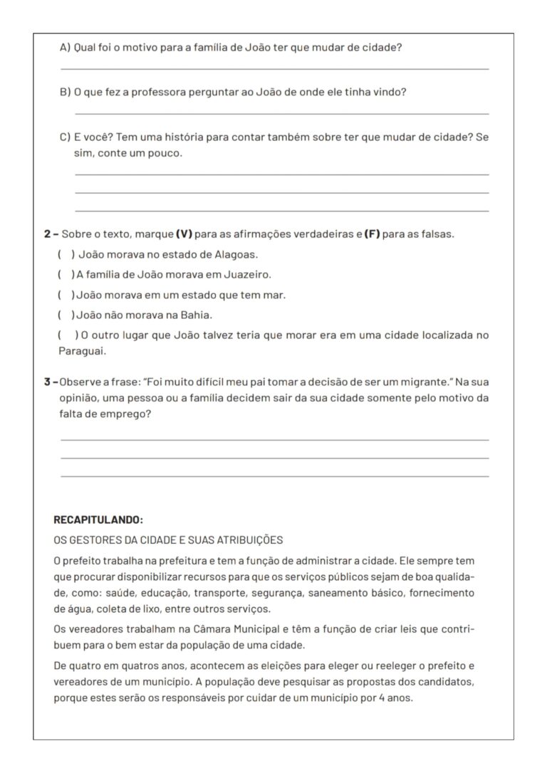 2º e 3º ano - Atividades interdisciplinares de língua portuguesa e ...