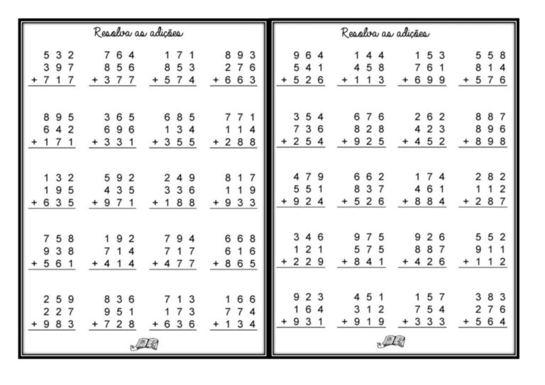3º ao 5º ano - Resolva as operações ! Adições - Cuca Super legal ...