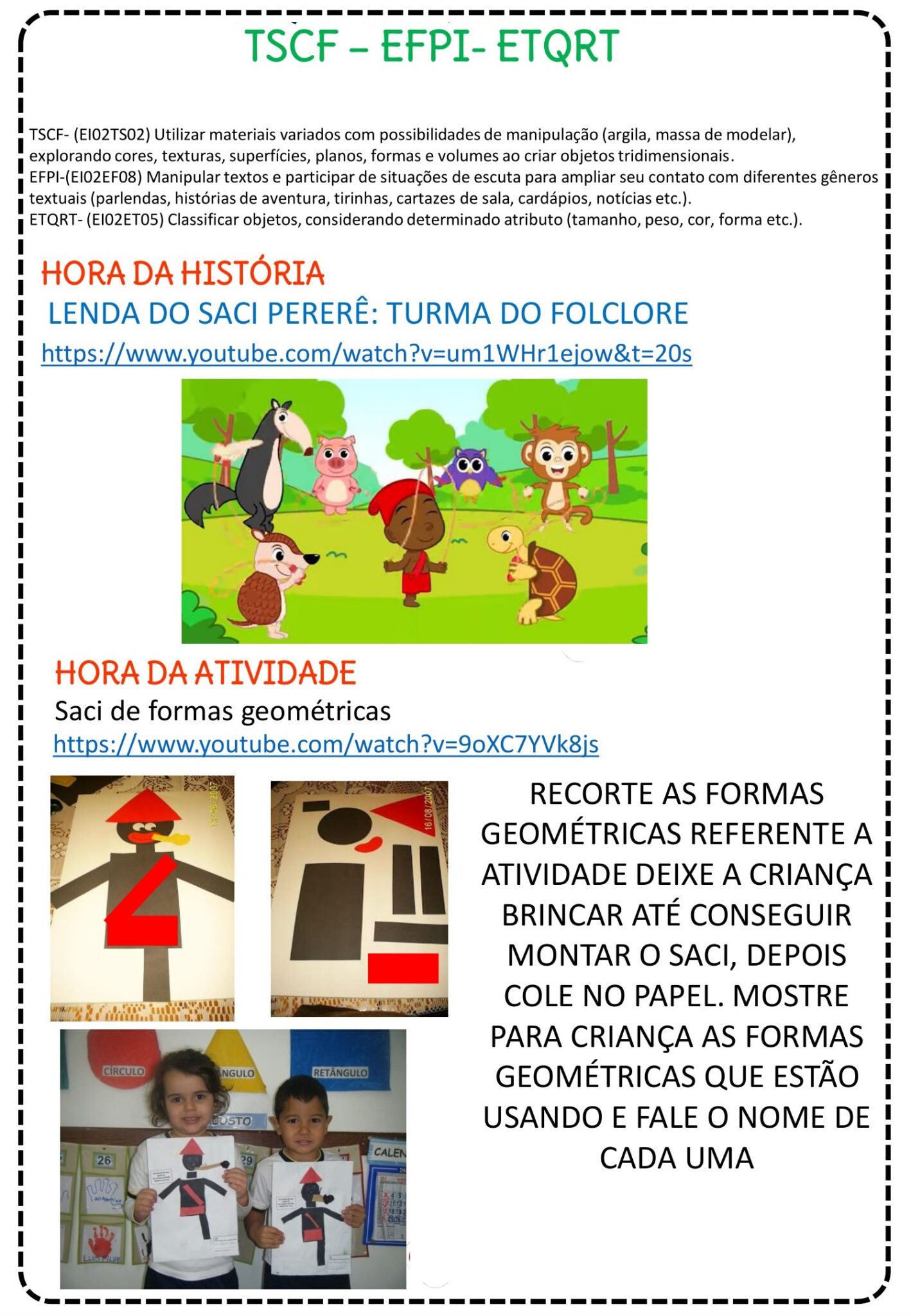 Lenda Do Saci Para Educação Infantil - BINKEDU