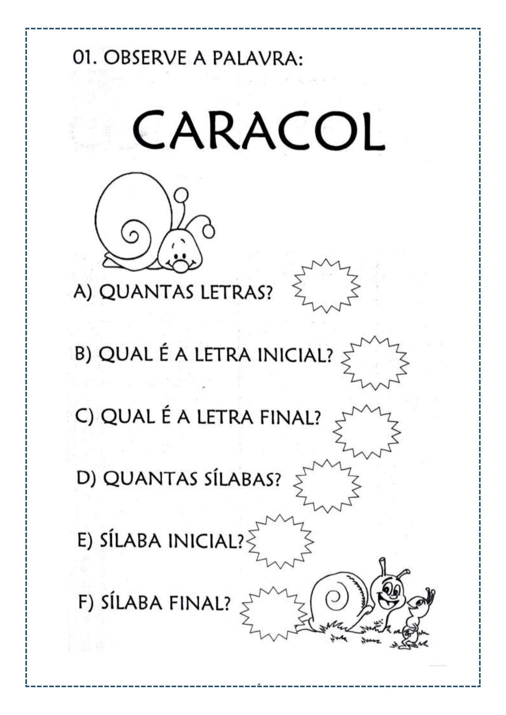 1º ano - Sequência didática - O CARACOL - Cuca Super legal - Educação ...