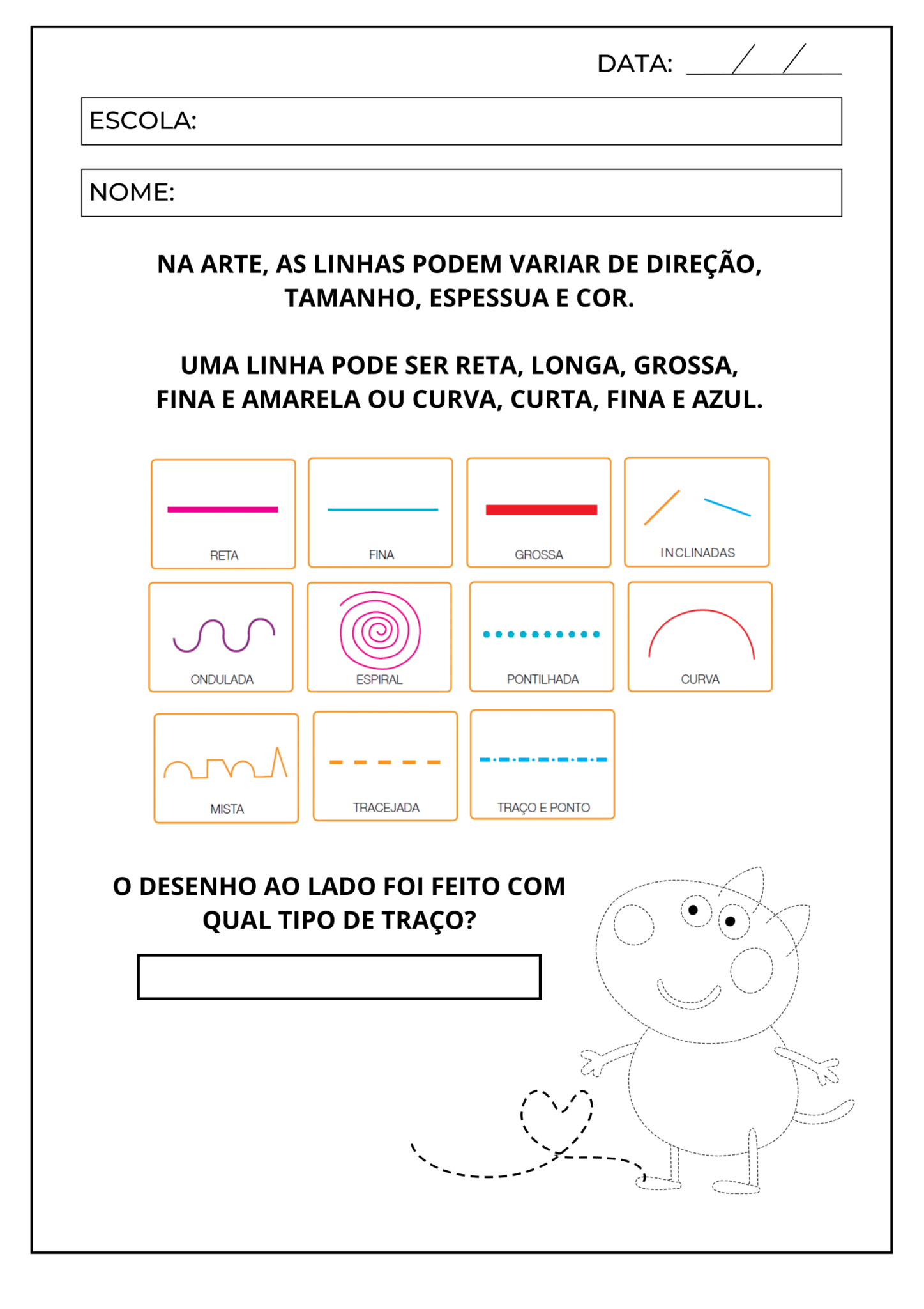 1º AN0 - ATIVIDADES DE ARTE - LINHAS E CORES - Cuca Super legal ...