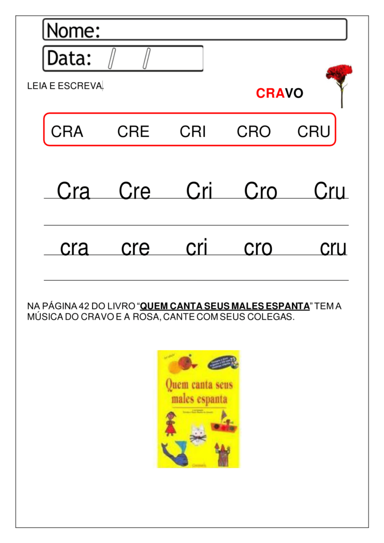 1º e 2º anos - ATIVIDADES DE ORTOGRAFIA - CRA - CRE - CRI - CRO - CRU ...