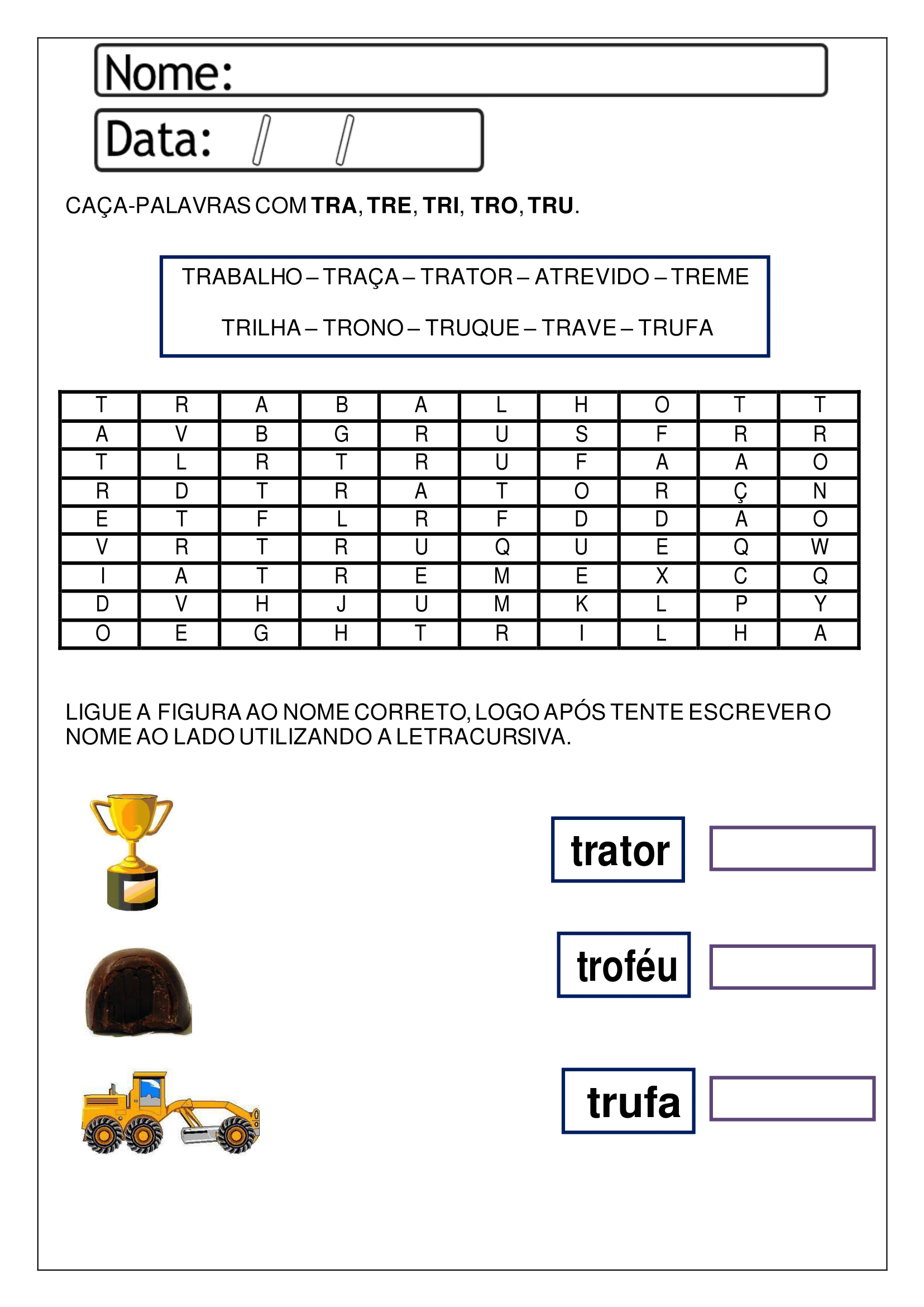 1º e 2º ano - ATIVIDADES DE ORTOGRAFIA COM AS FAMÍLIAS SILÁBICAS DO PR ...