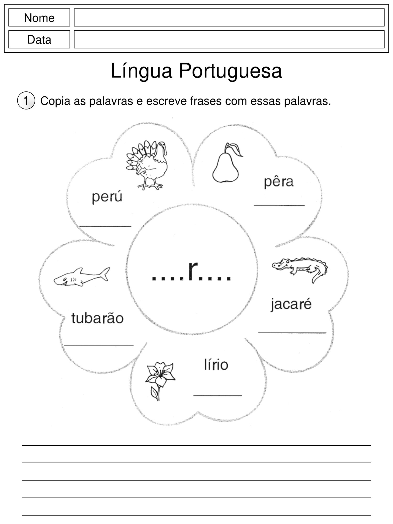 Atividades de alfabetização - ortografia: R Brando e RR - Cuca Super ...