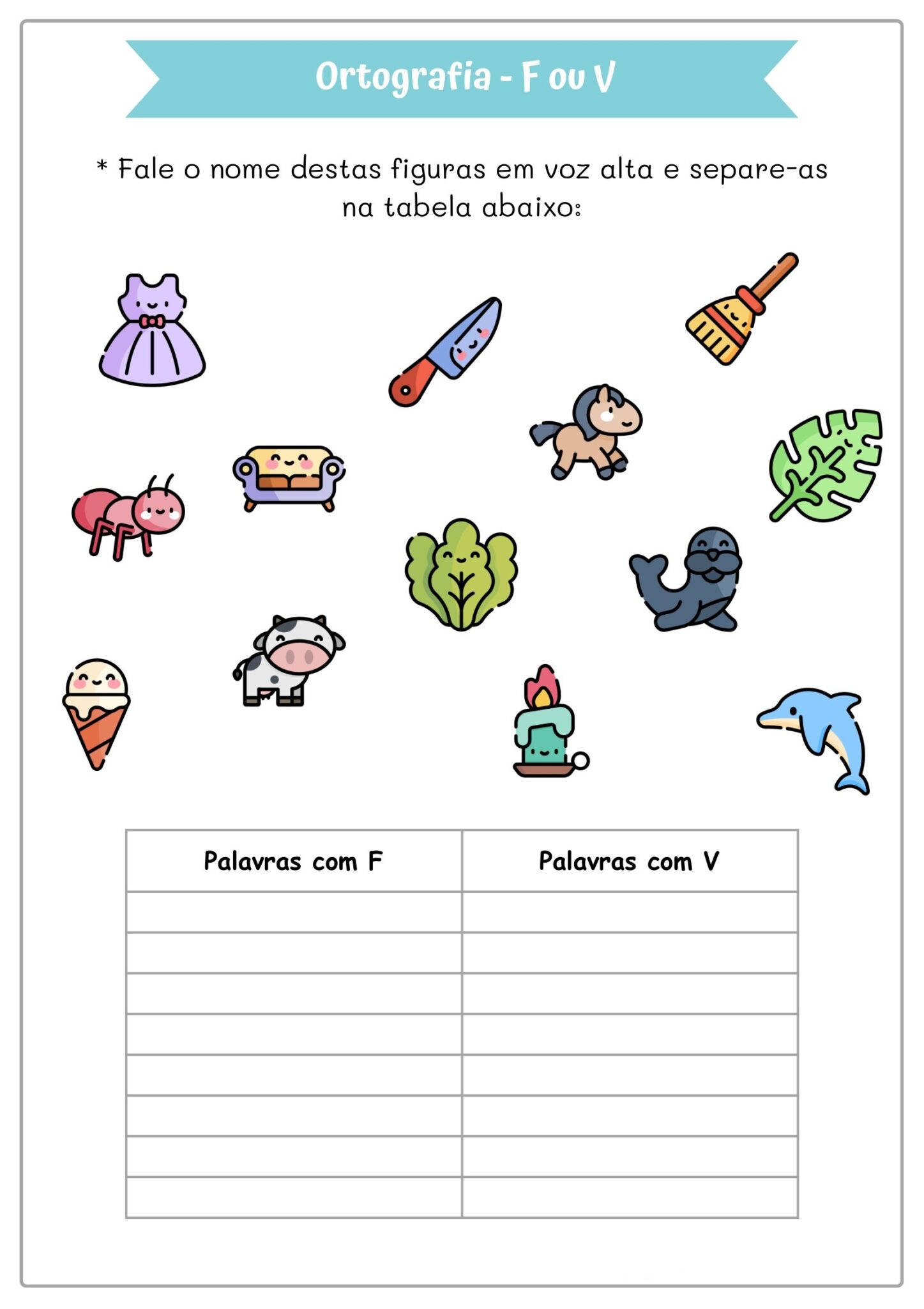 Atividades de ortografia V e F - Cuca Super legal - Educação ...