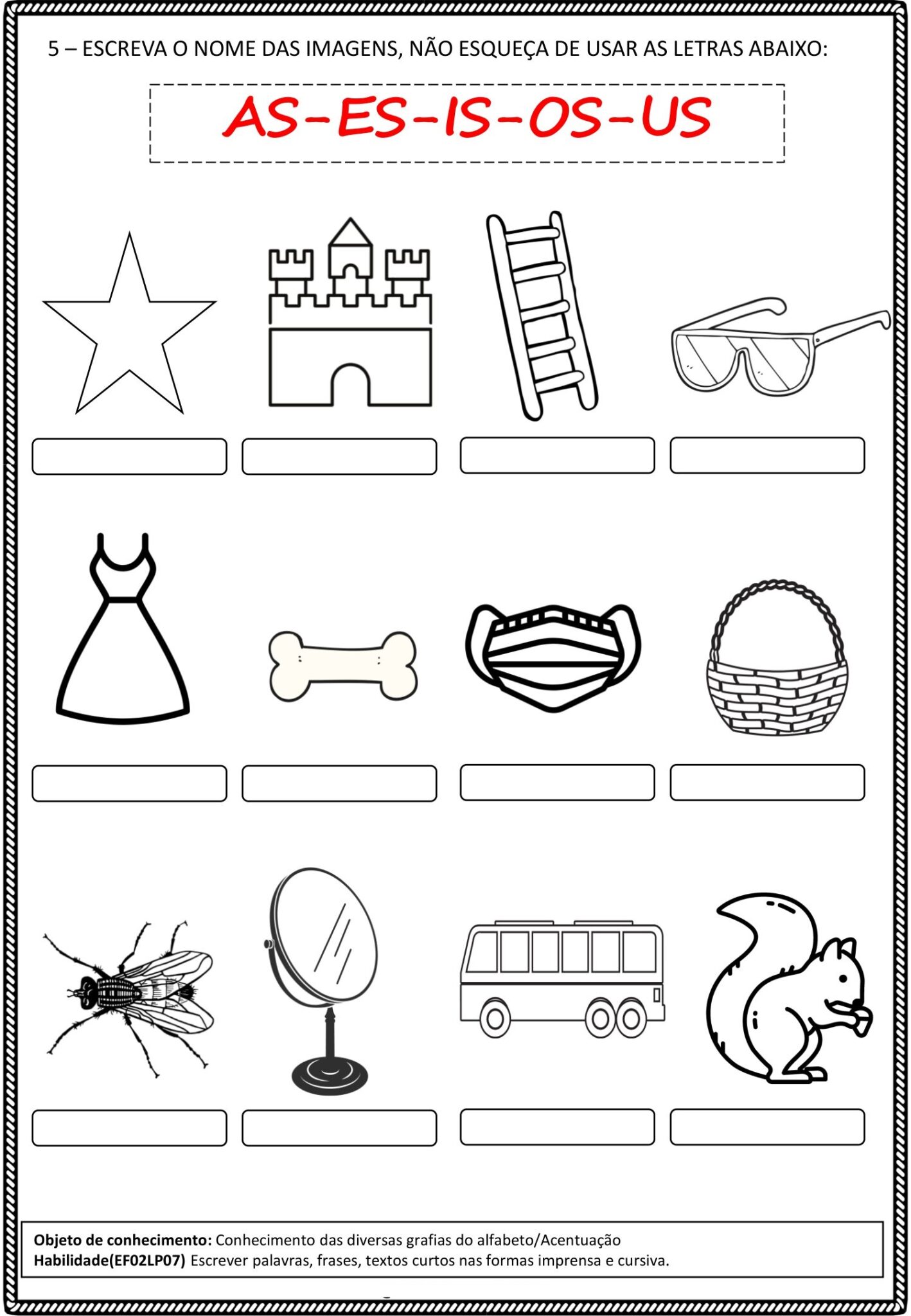 Atividades de ortografia - AS - ES -IS - OS - US - Cuca Super legal ...