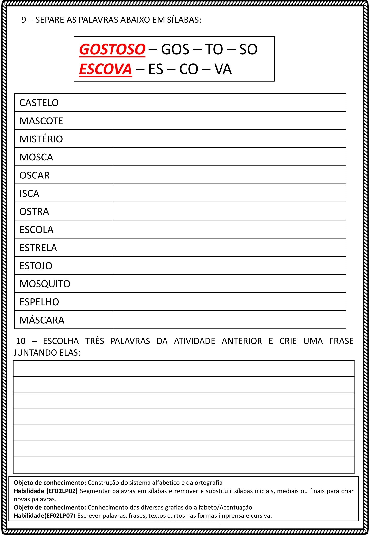 Atividades de ortografia - AS - ES -IS - OS - US - Cuca Super legal ...