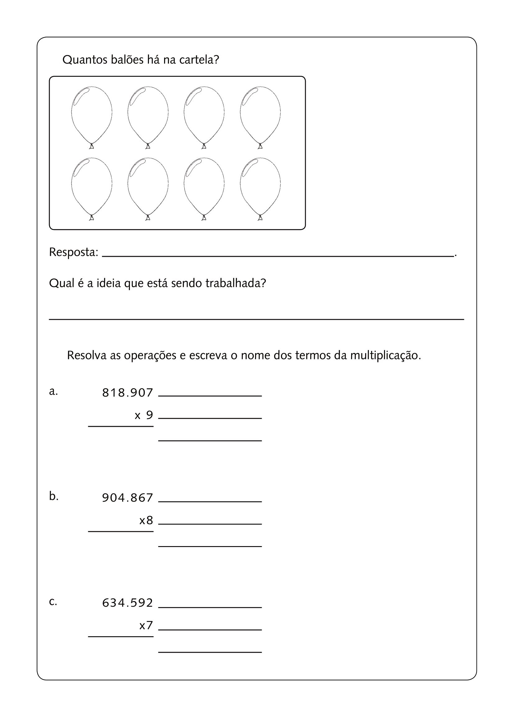 5º ANO - Atividades de matemática - Multiplicação - Cuca Super legal ...