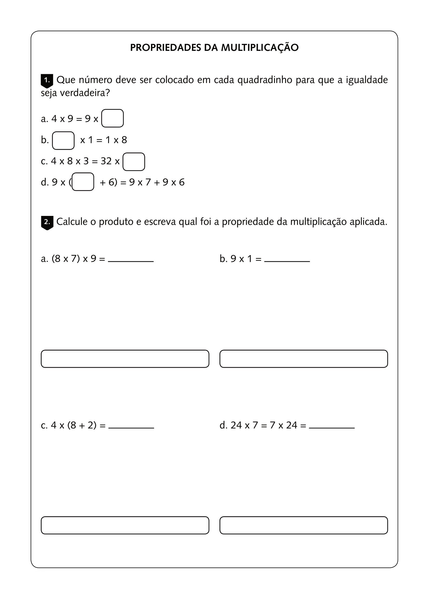 5º ANO - Atividades de matemática - Multiplicação - Cuca Super legal ...