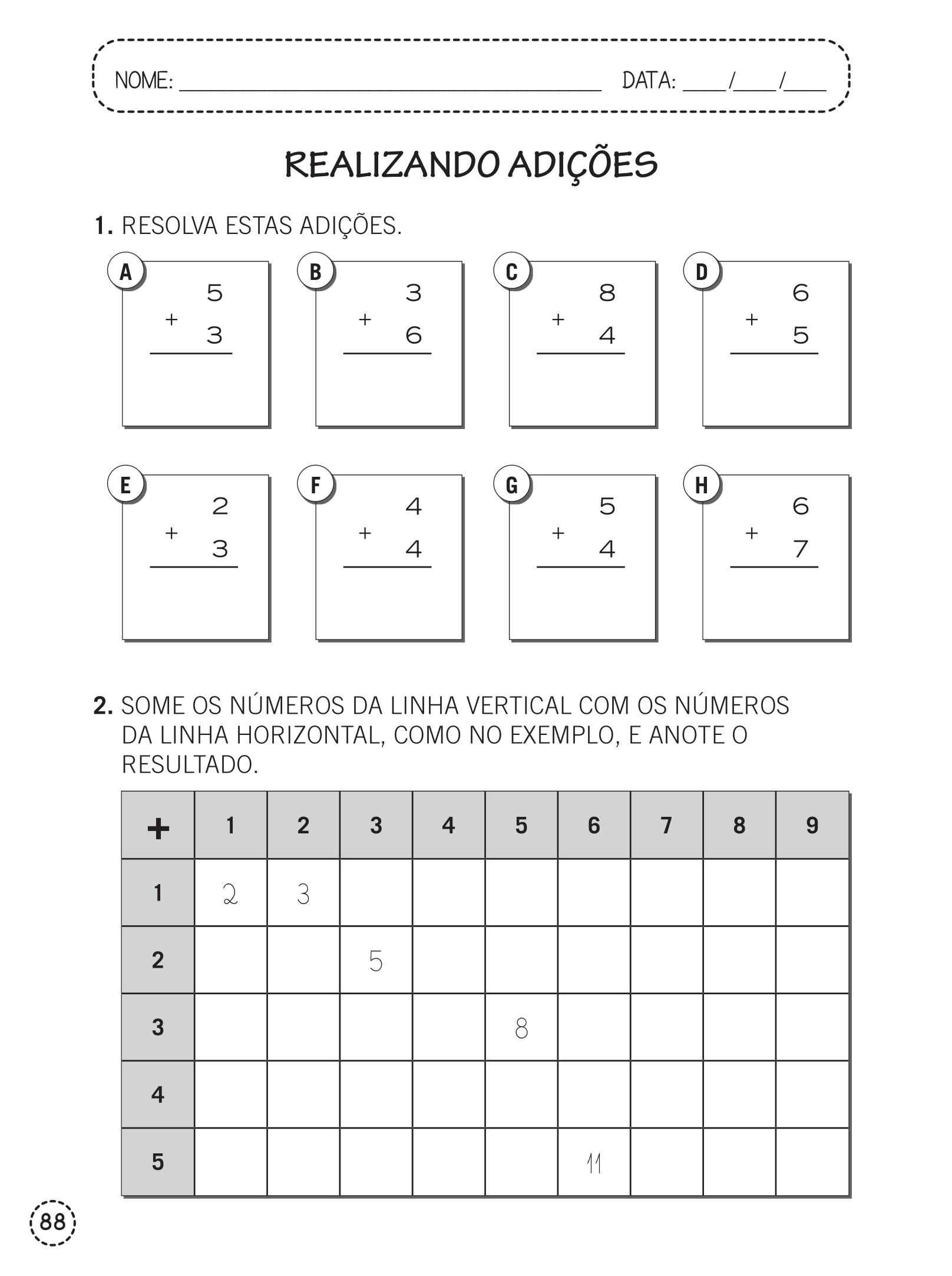 1º ano - Atividades de matemática - Adição e Subtração - Cuca Super ...