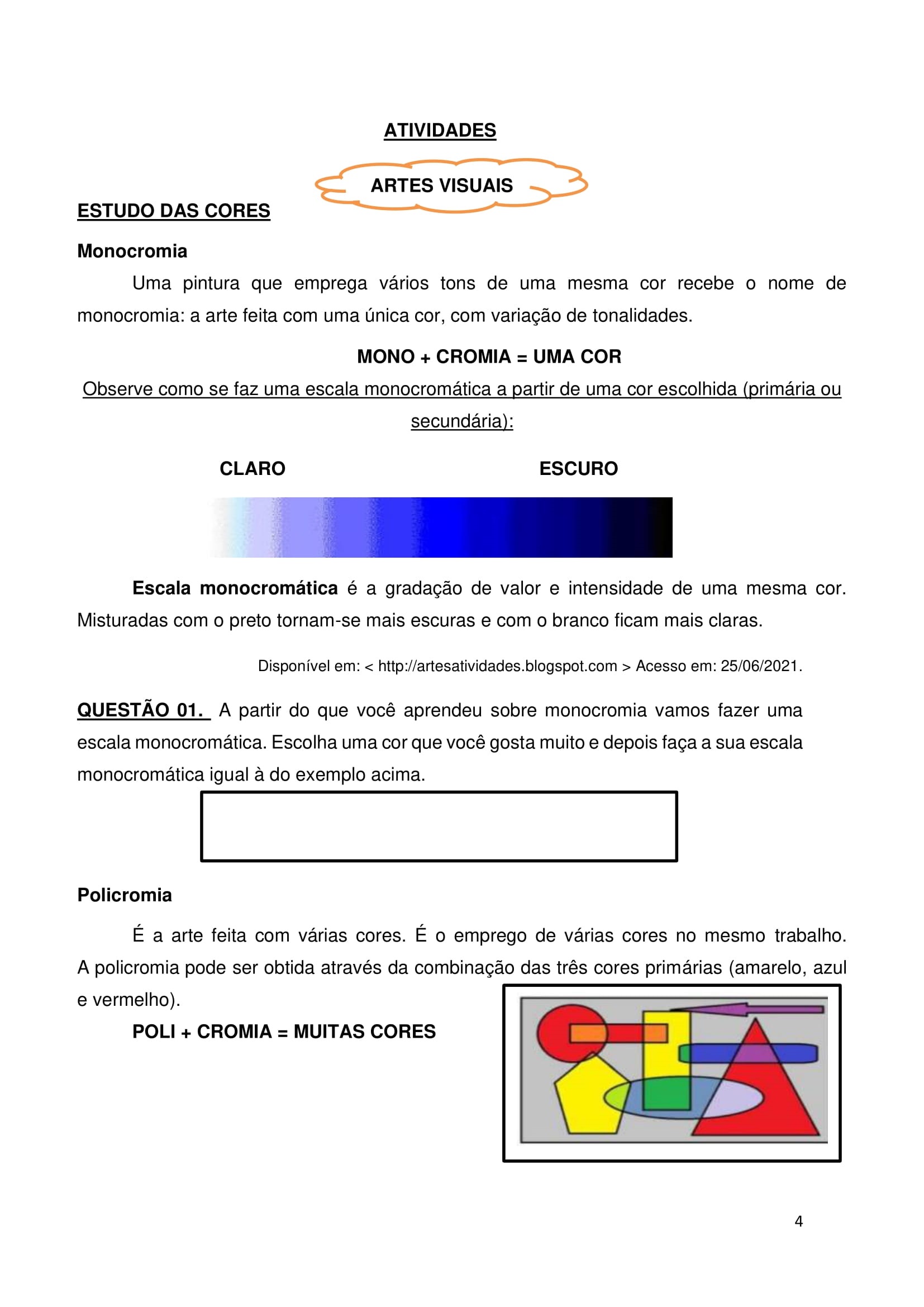 3º ANO - ATIVIDADES DE ARTE - Cuca Super legal - Educação, coordenação ...