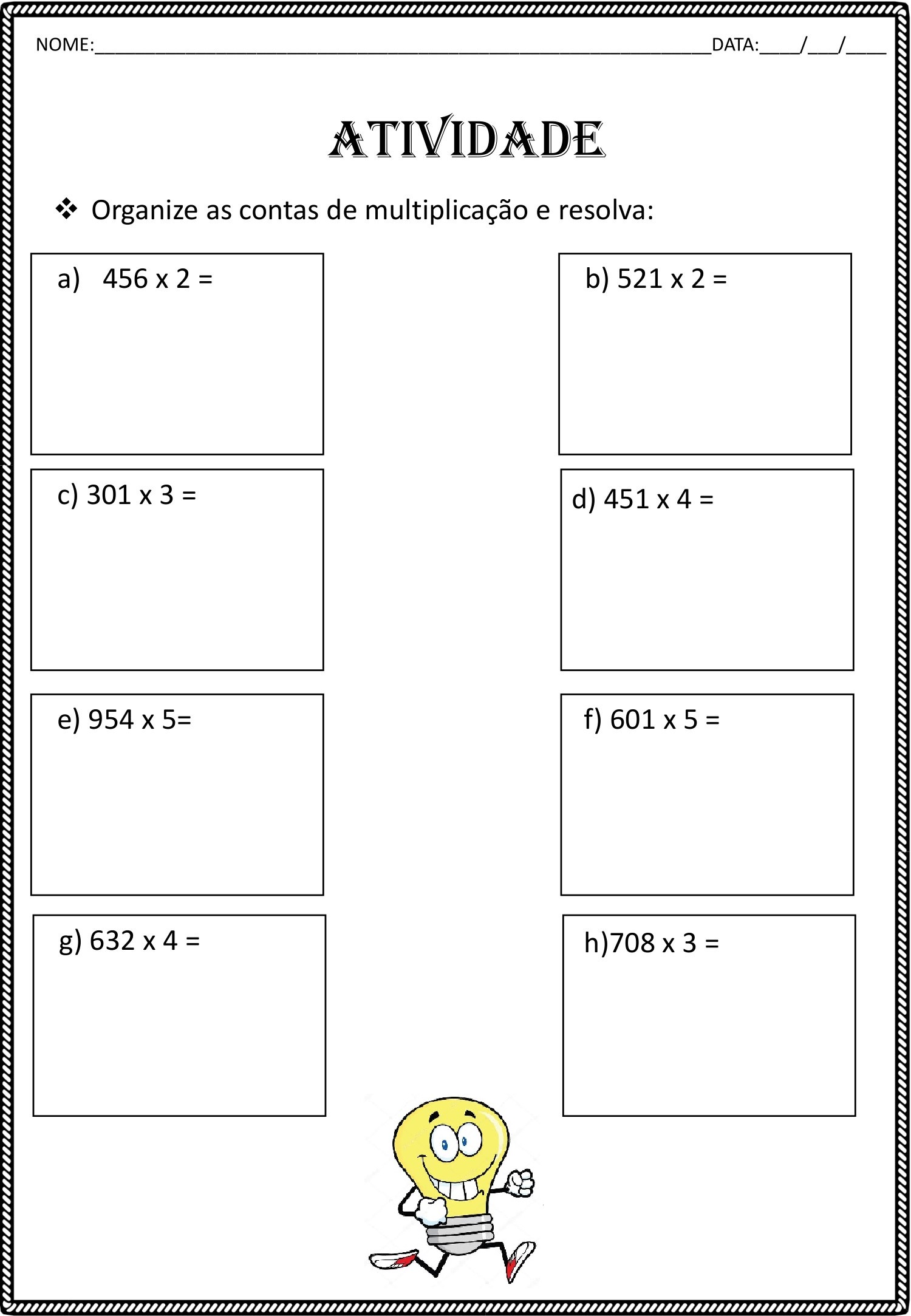 3º AO 5º ANO - Atividades de matemática ( adição, subtração e ...